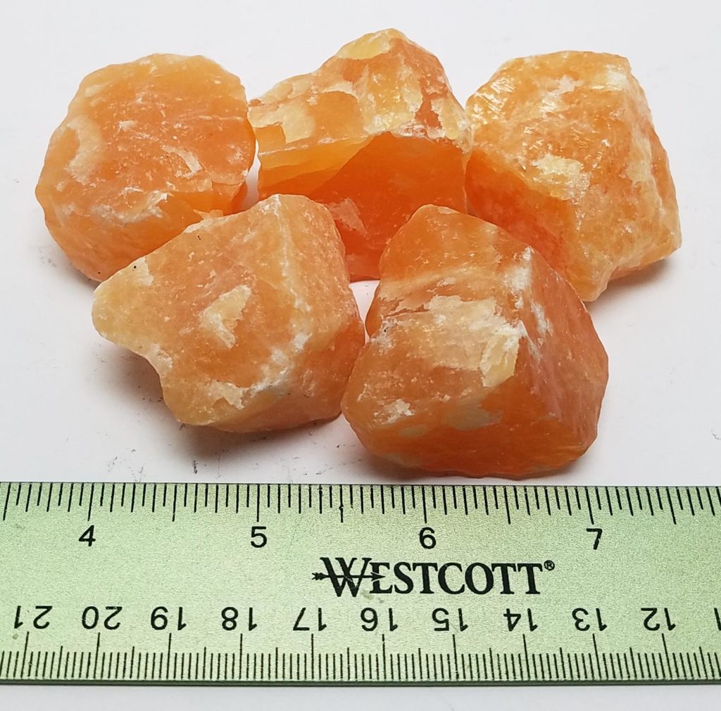 Orange Calcite Chunks - Pikes Peak Rock Shop