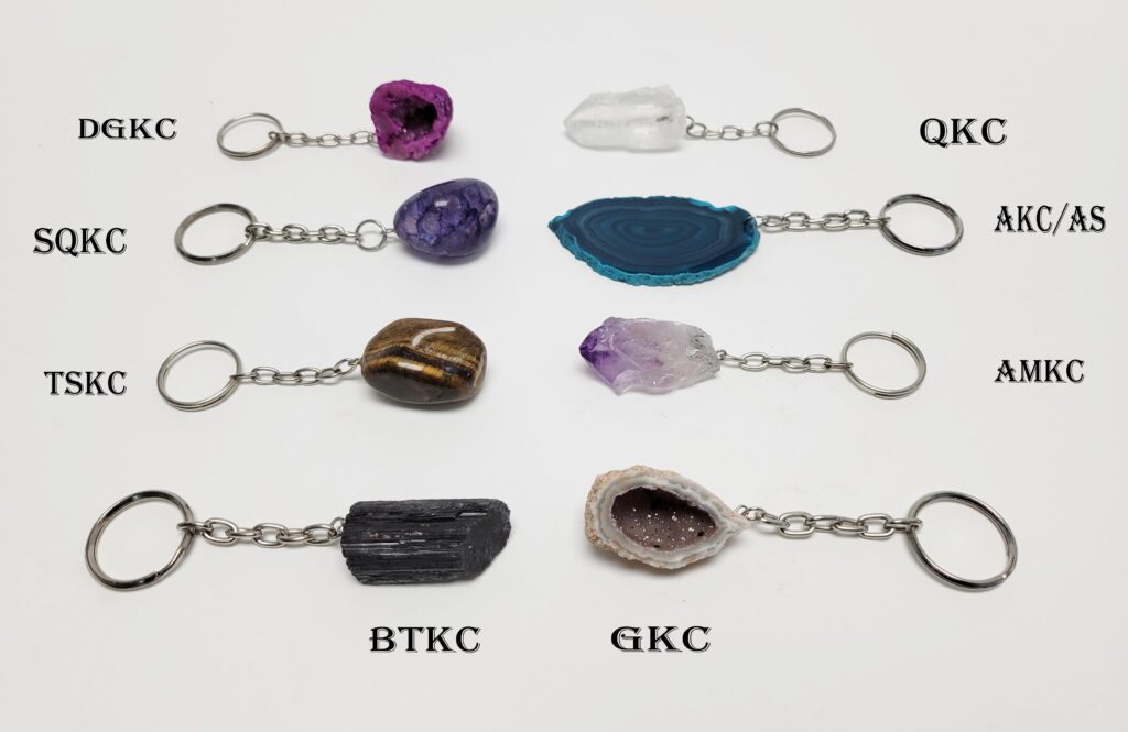 Gemstone Keychains (25 pcs. per pkg.) - Pikes Peak Rock Shop