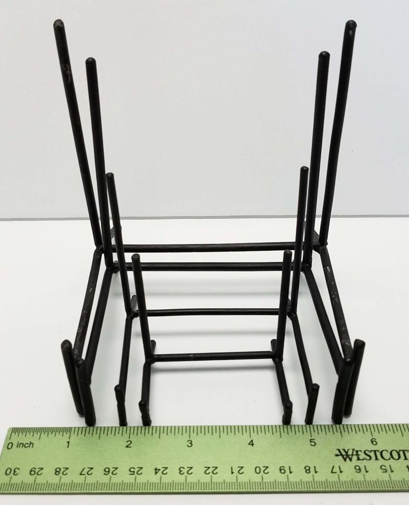 Black Iron Metal Slab Display Stand - Pikes Peak Rock Shop