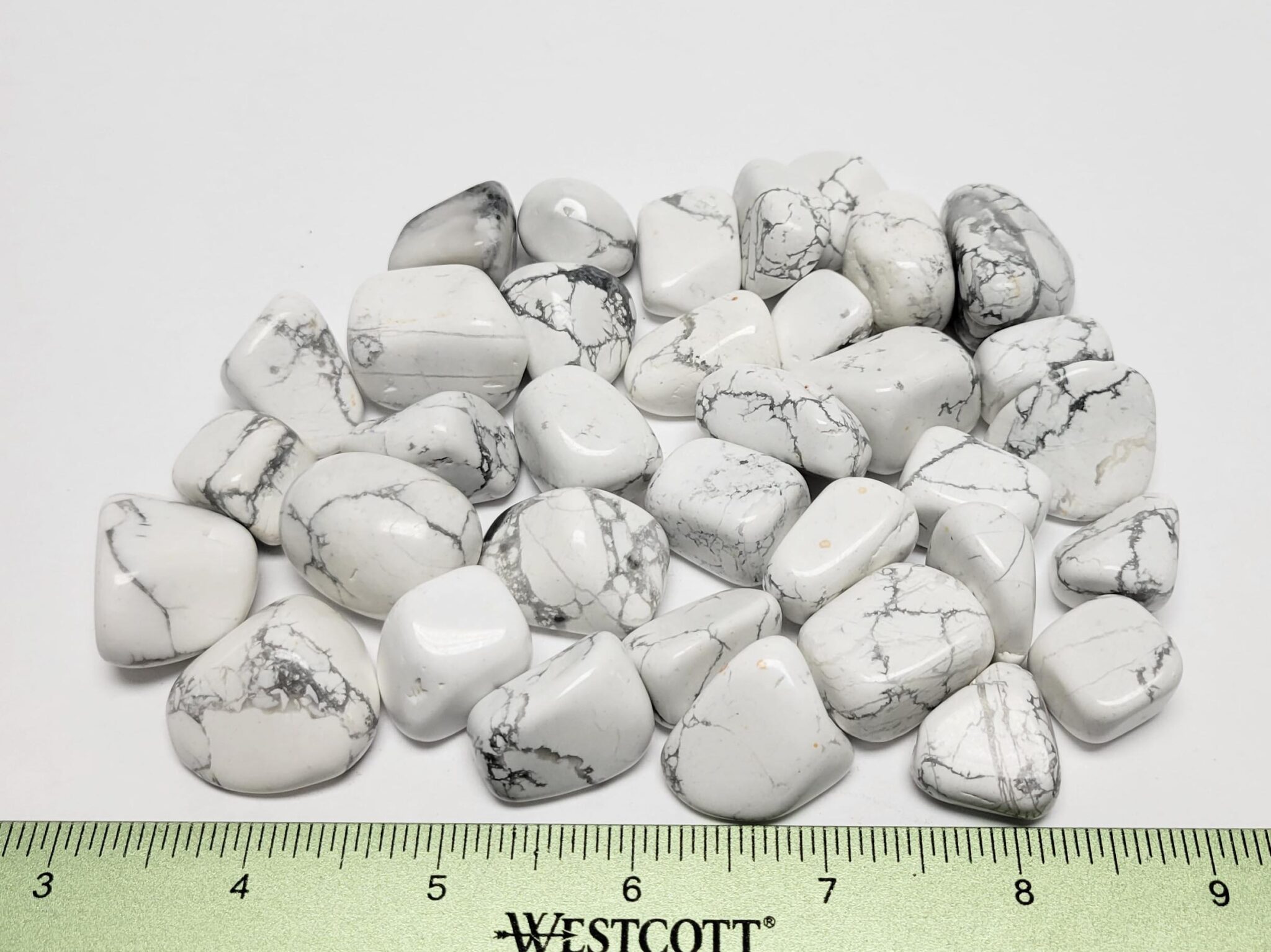 Tumbled Stone-White Howlite - Pikes Peak Rock Shop