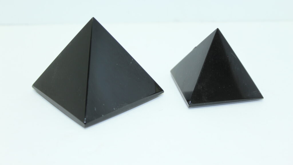 Black Obsidian Pyramids - Pikes Peak Rock Shop