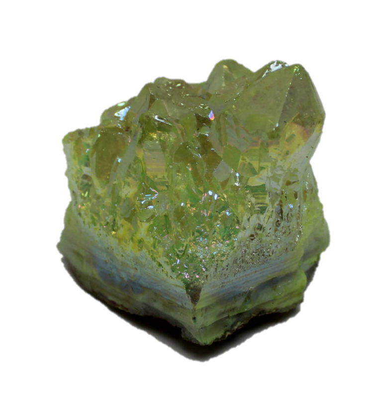 Lime Aura Quartz Clusters - Pikes Peak Rock Shop